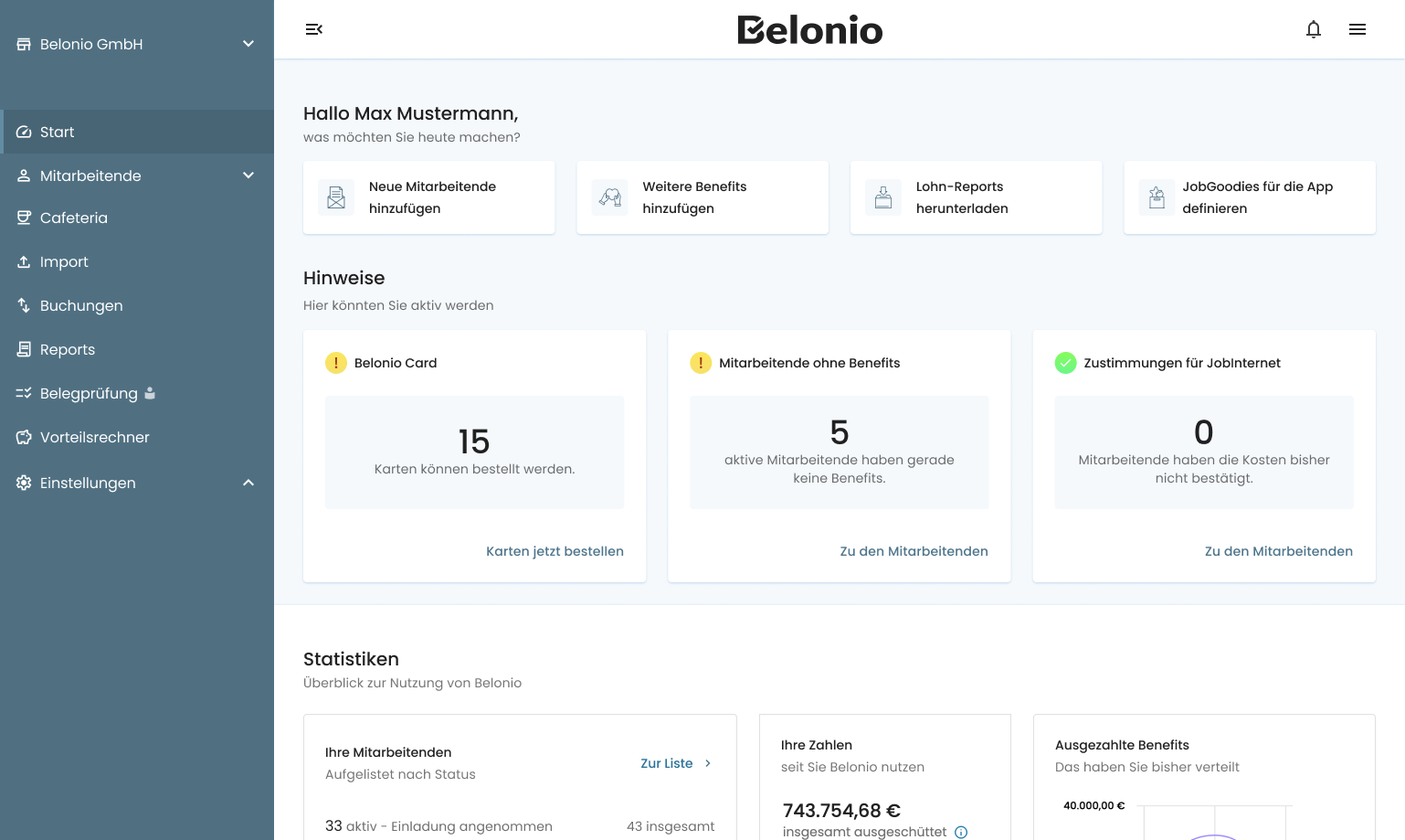 Wie bestelle ich eine Belonio Card für meine Mitarbeitenden?