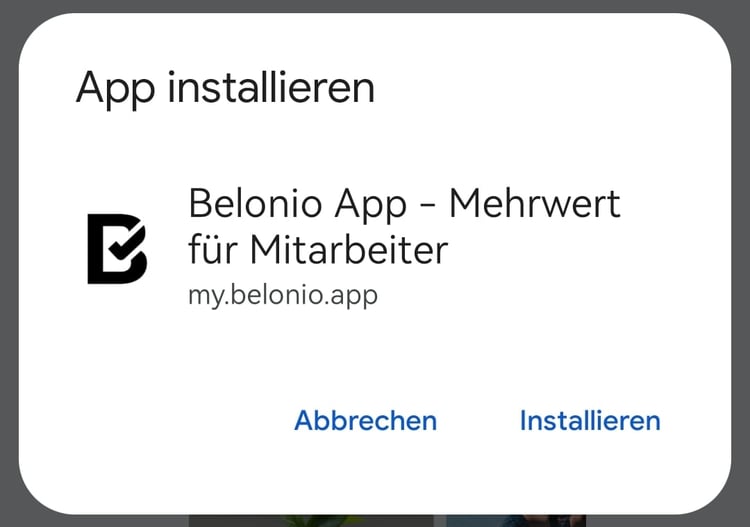 Wie installiere ich die Belonio App 4.0 unter Android?