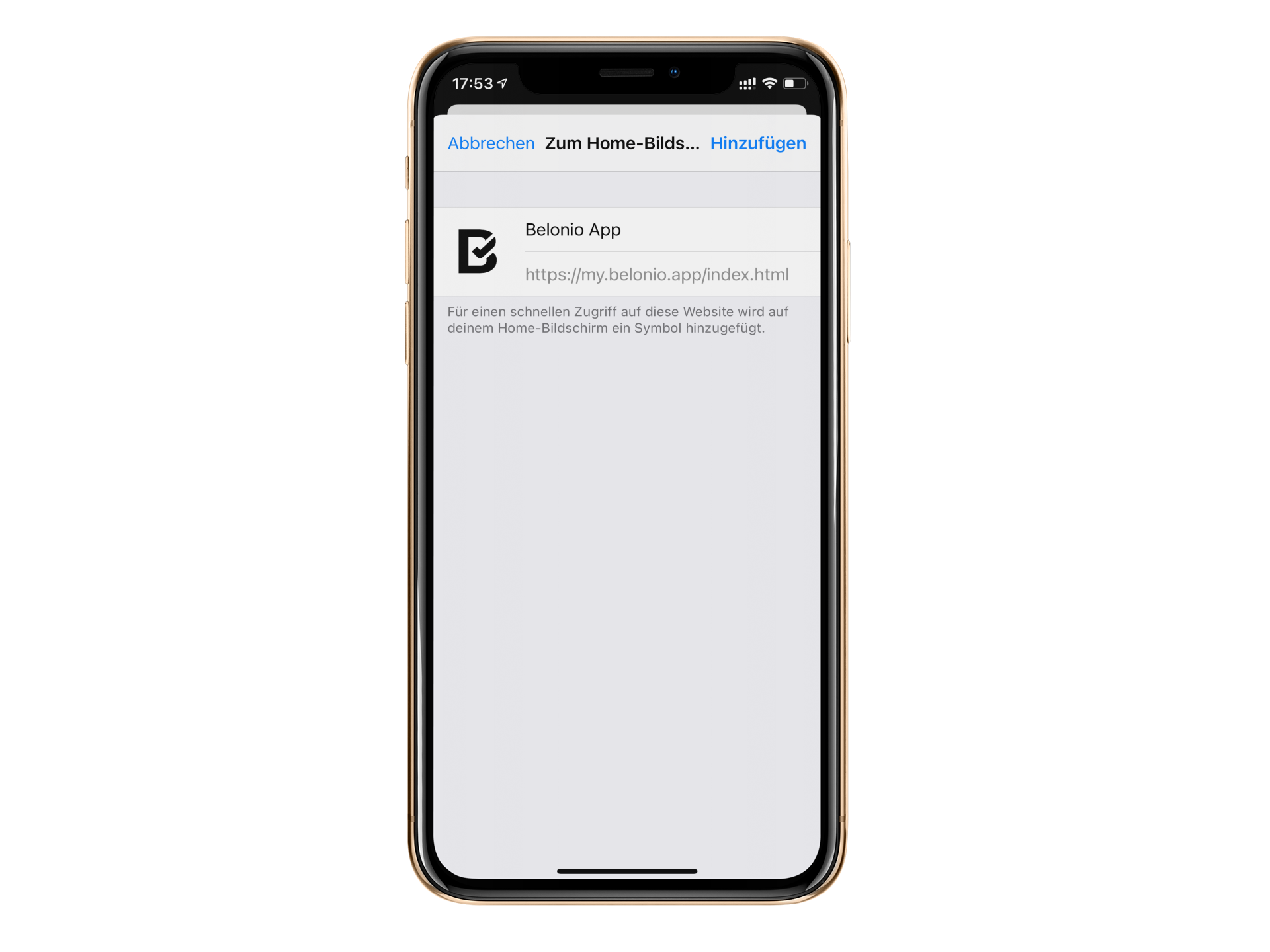 Wie installiere ich die Belonio App unter iOS?